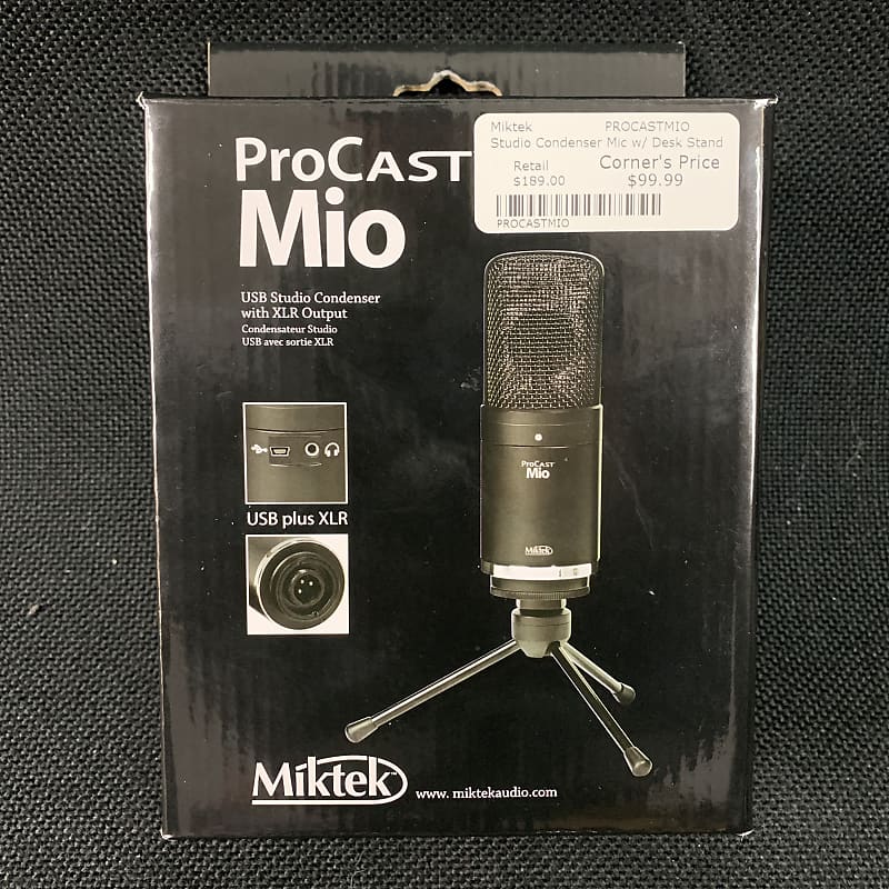 Miktek ProCast Mio Studio Condenser USB+XLR Microphone – Corner Music